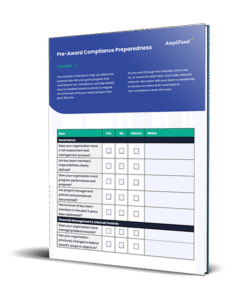 Pre-Award Compliance Preparedness Checklist | AmpliFund